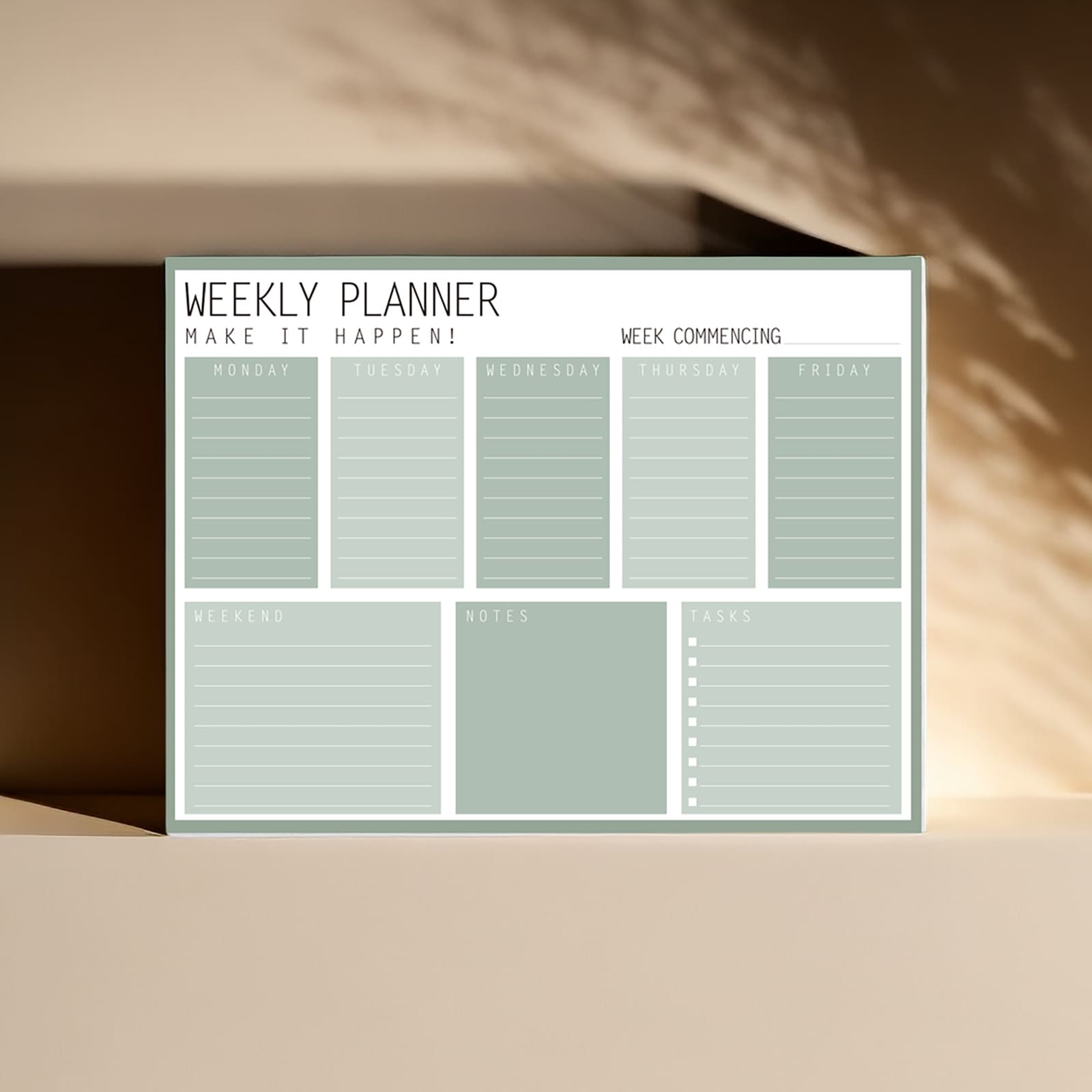 Weekly Planner Pad - Weekly to-do list notebook with 24 tearable sheets ...