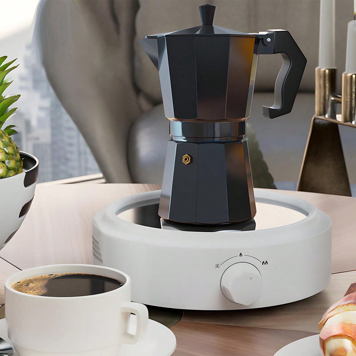 9 cups mocha stove espresso machine for gourmet espresso, octagonal pot ...