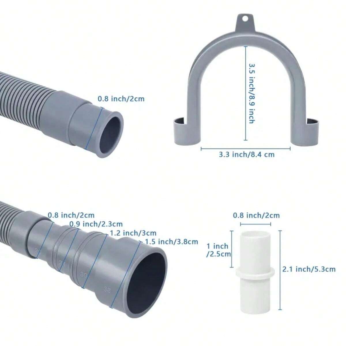 1pc Fully Automatic Drum Washing Machine Drain Hose Kit - Upgrades Your ...