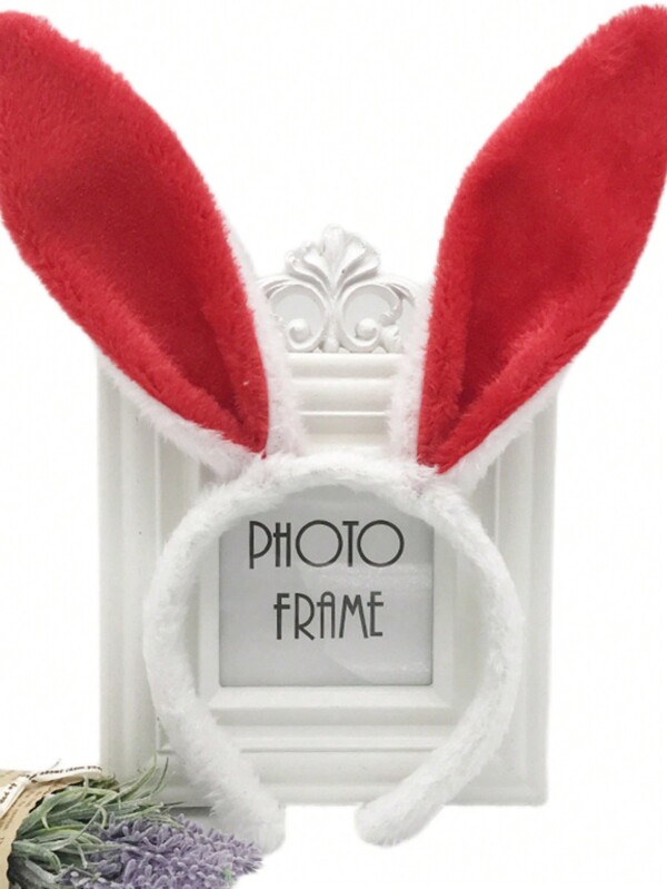 Animal Ear Christmas Plush Rabbit Ear Headband With Wire Party Bunny ...