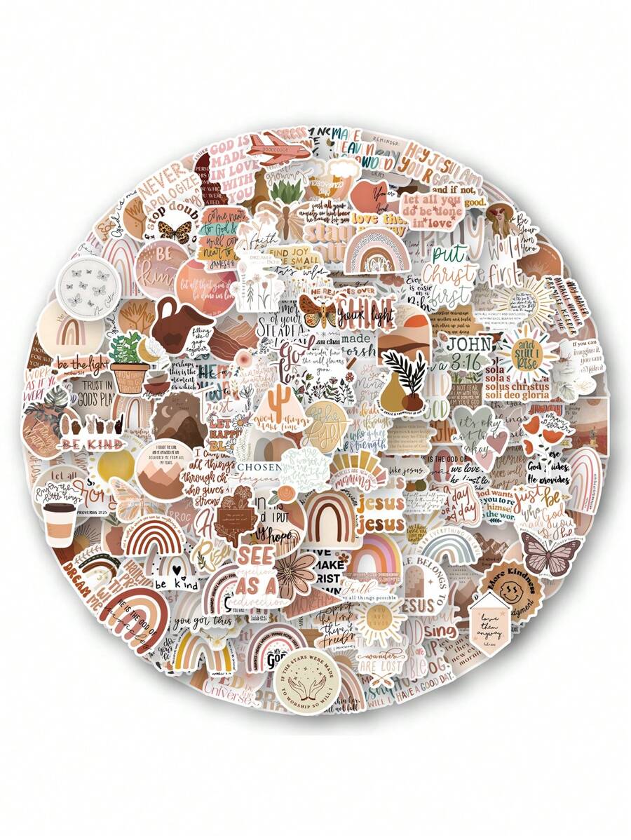 200pcs Bible Stickers, Inspirational Boho Christian Stickers, Bible ...