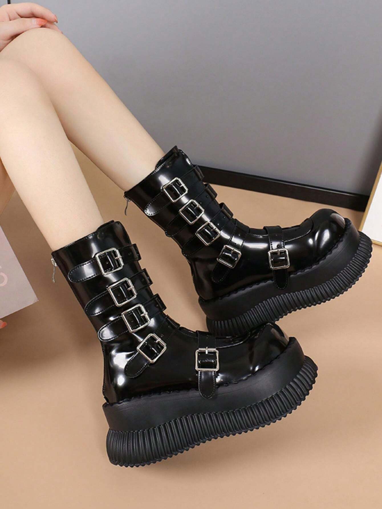 Botas De Motoqueiro Estilo Punk Para Nova Coleção De 2023 Para Outono E ...