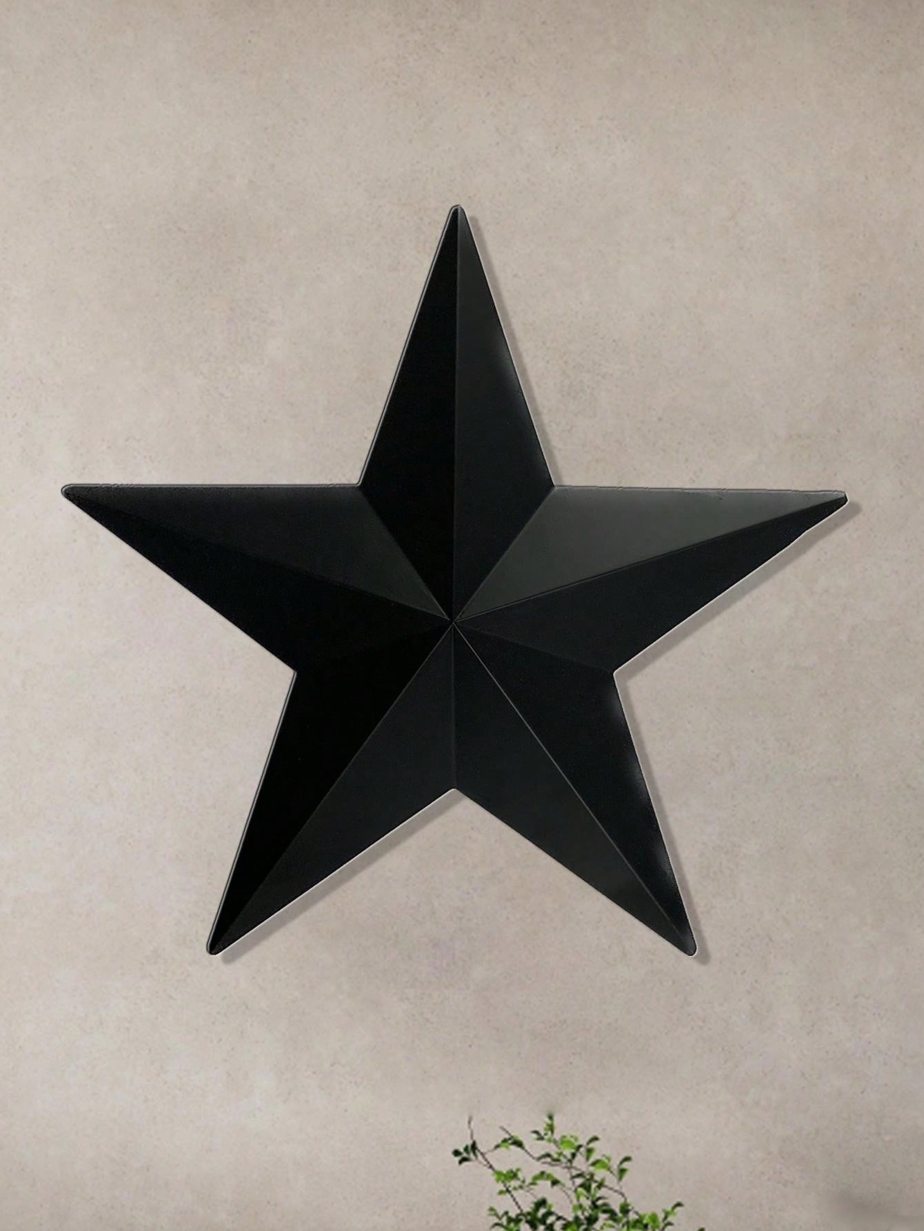 1pc Star Shape Metal Wall Decor, Geometric Sculpture, Vintage Iron, 3d ...