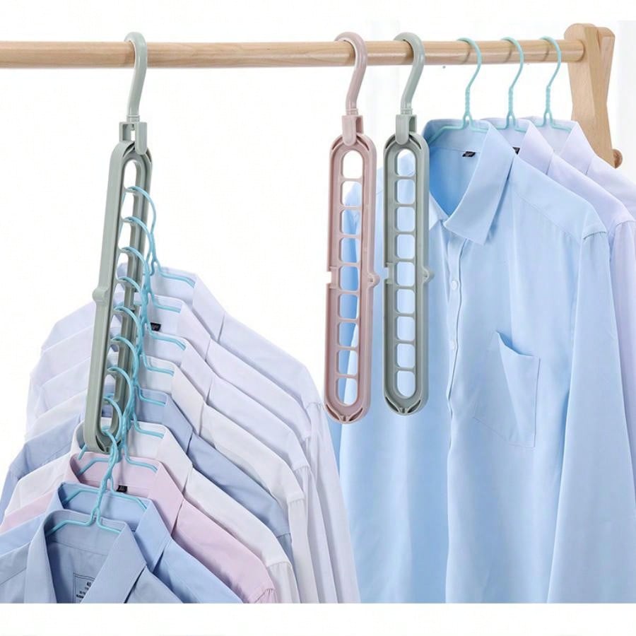 1pc Nine-hole Clothes Hanger, Multi-purpose Clothes Drying Rack, Cross ...