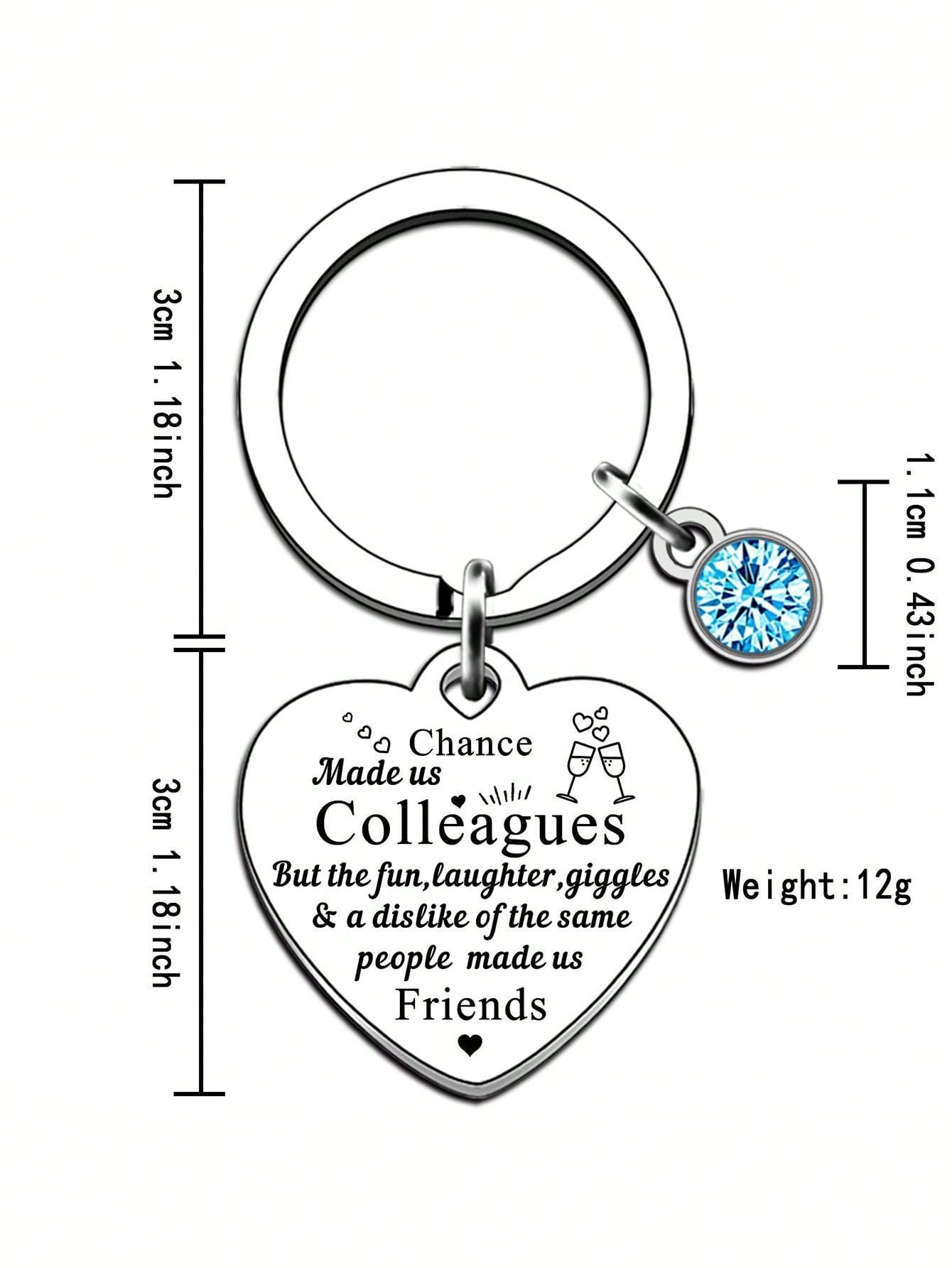 1pc Coworker Keychain Colleague Gift For Workmate Xmas Appreciation ...