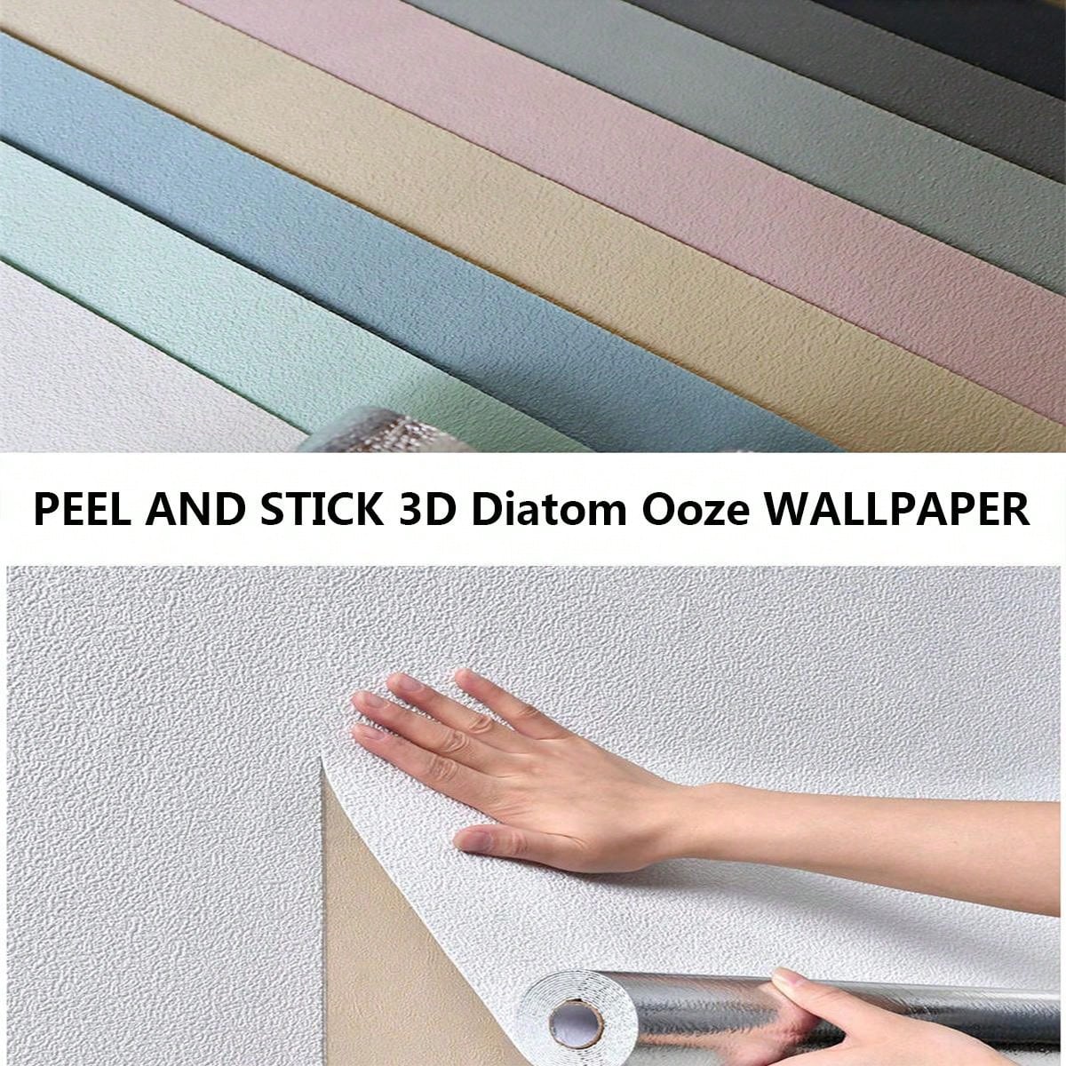 1 Roll 394'' X 20 Inch 3D Peel And Stick Wallpaper, White Self-Adhesive ...