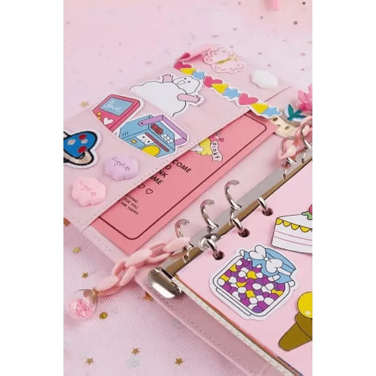 1PC DIY Lined Journal Sketchbook Pocket Planner Girls Diary Cute ...