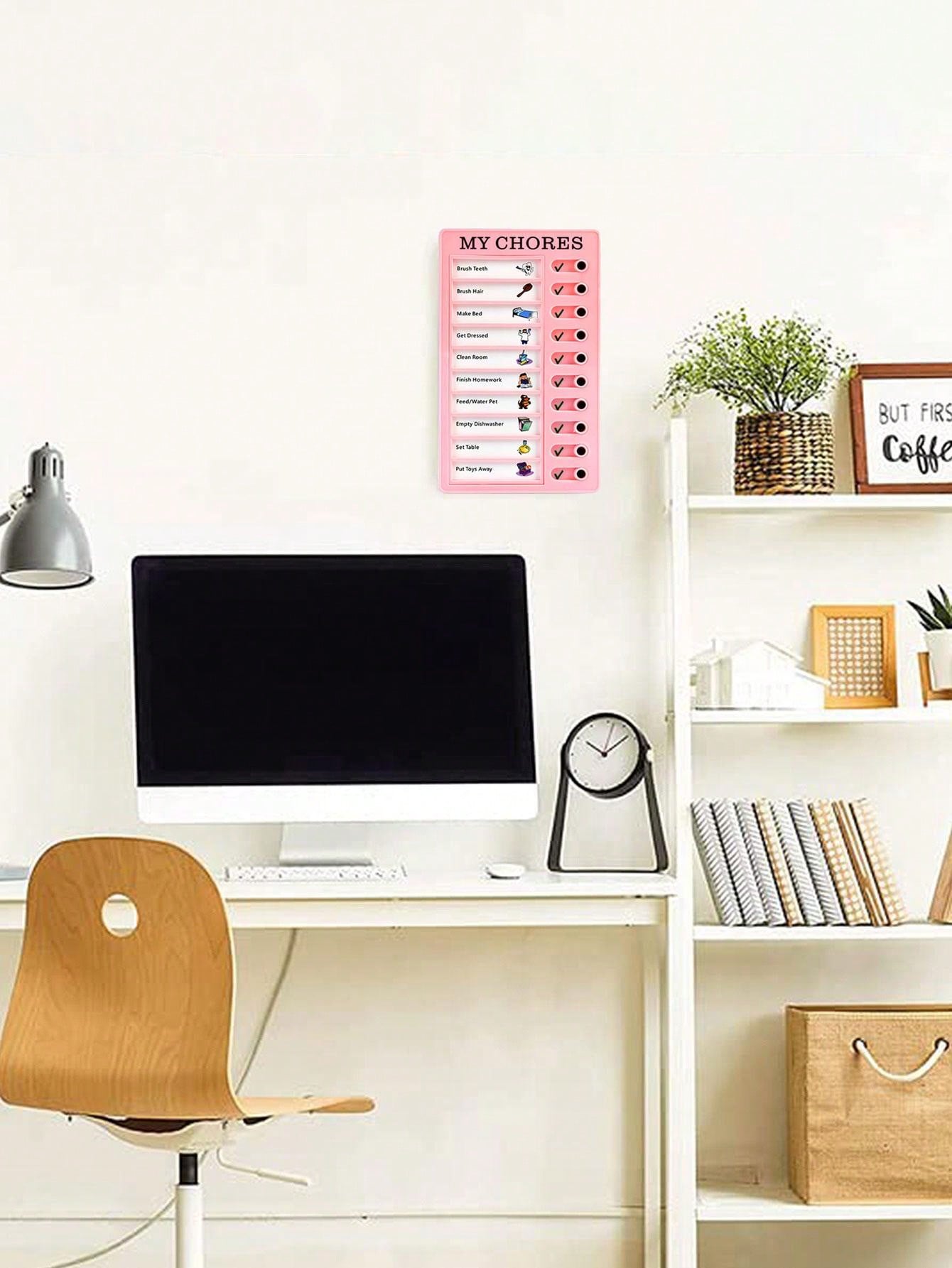 1pc Children's Self-discipline Message Book, Punch Card Reminder, Rv ...