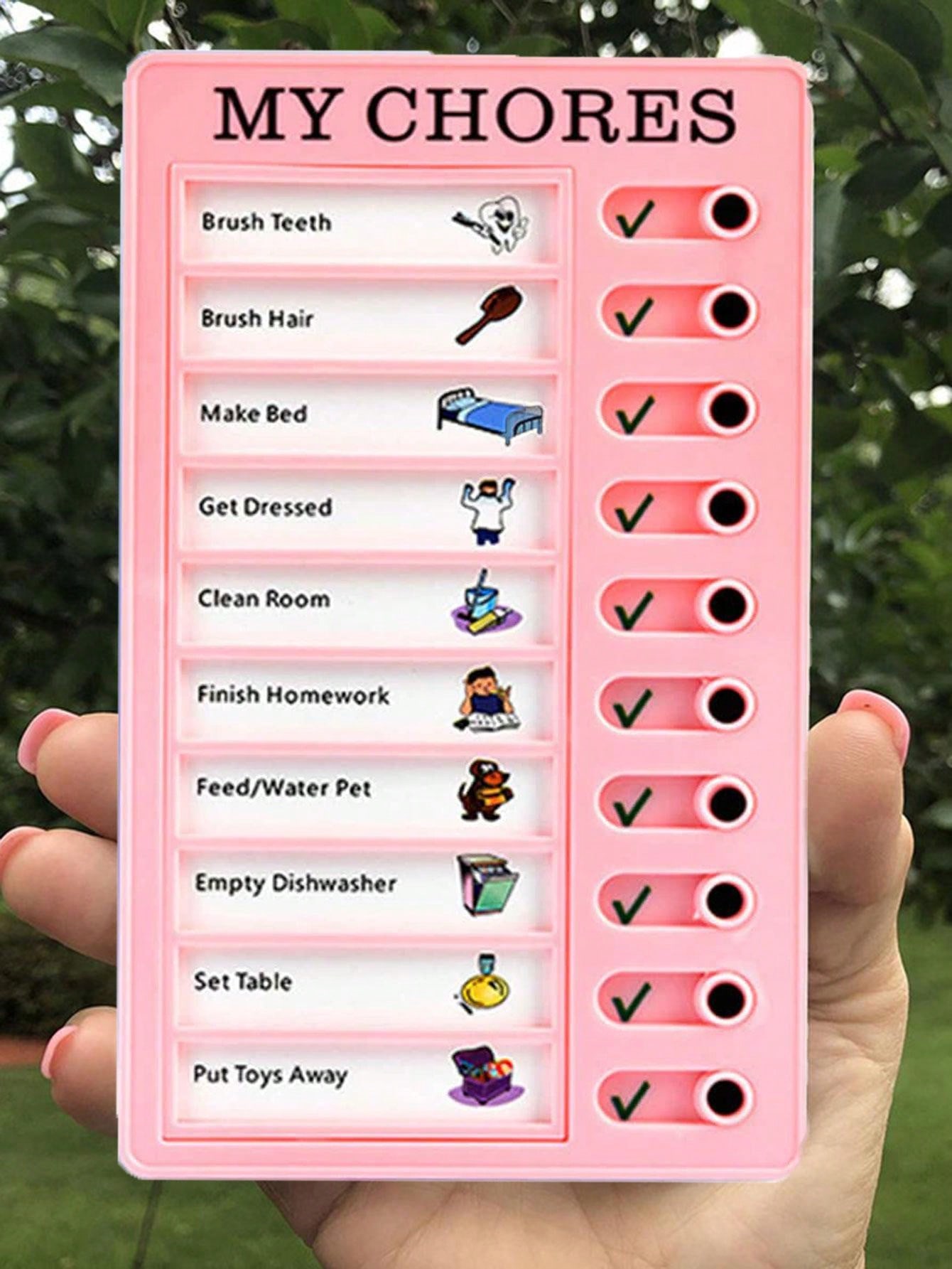 1pc Children's Self-discipline Message Book, Punch Card Reminder, Rv ...