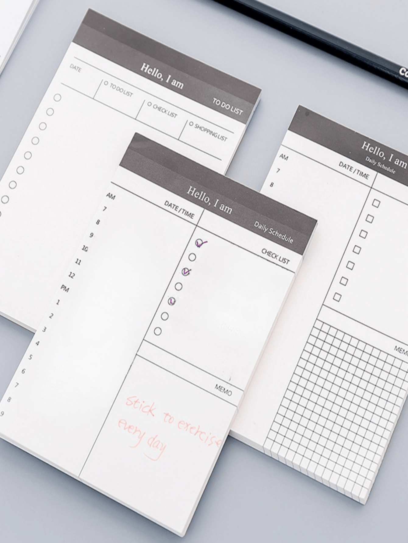 Daily Schedule Notebook, 50 Pages, Simple Business Planning, Portable ...