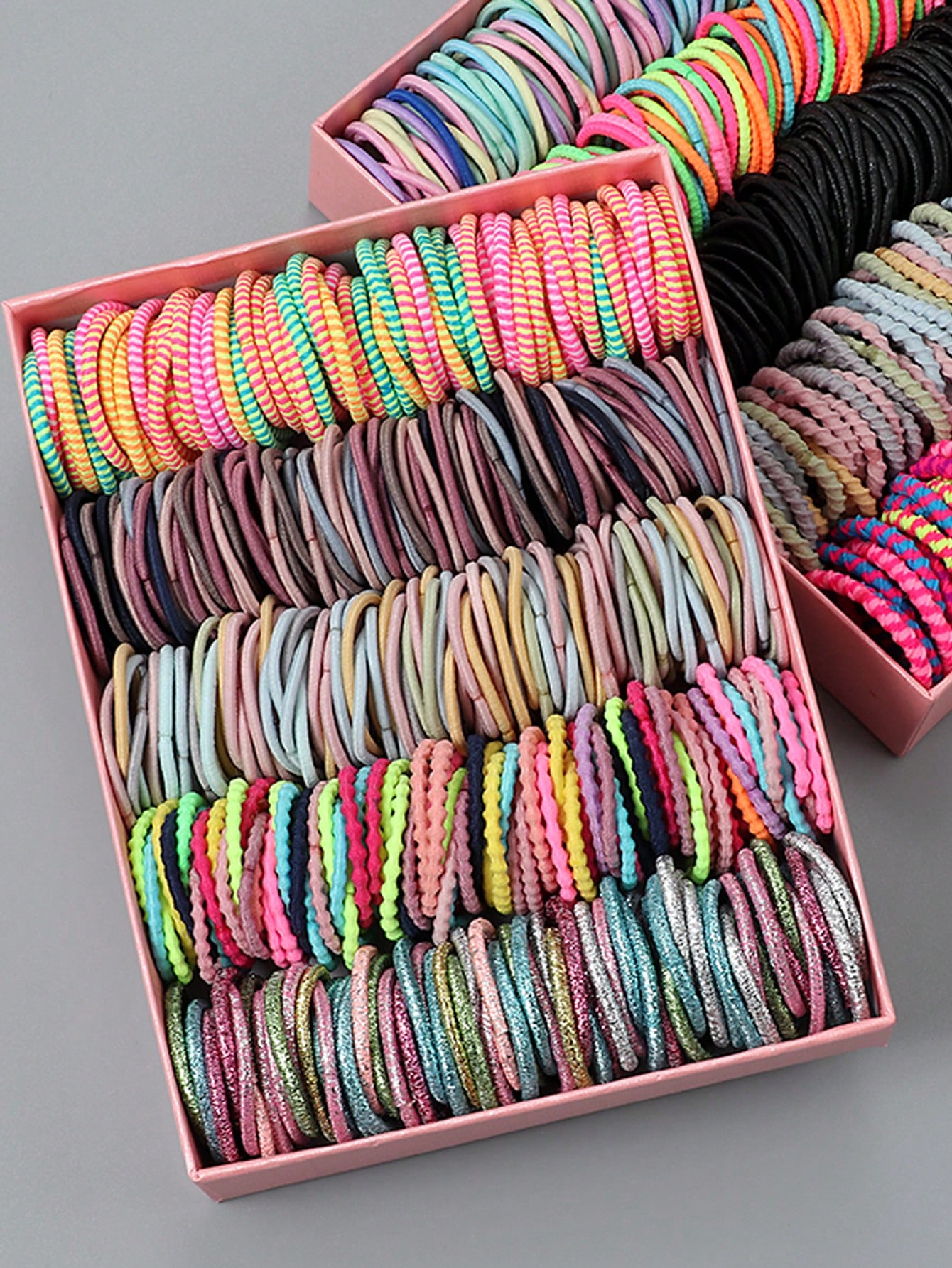 50pcs Mixed-color Candy-colored Y2k Style High Elasticity Hair Ties And ...