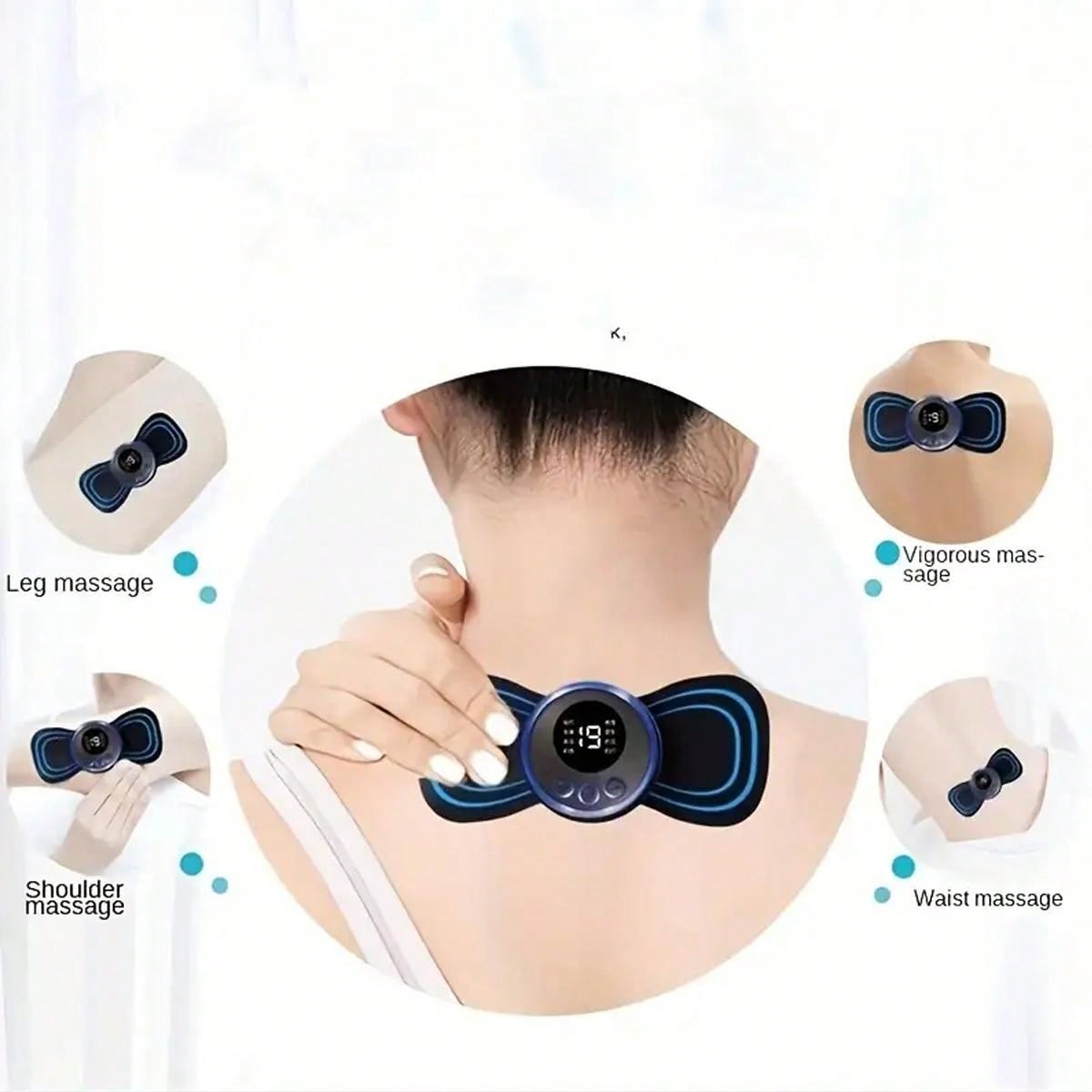 8 Modes Full Body Massager Patches, Portable Mini Neck Massager ...