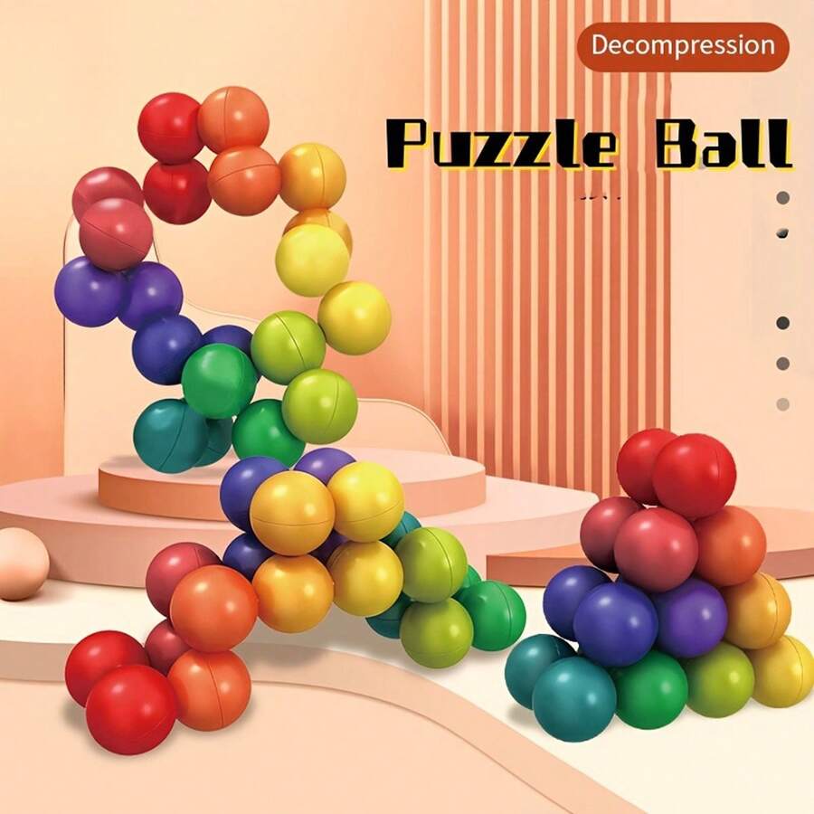 Transforming Puzzle Ball Stress Relief Toy With Vent Design, Diy Puzzle ...