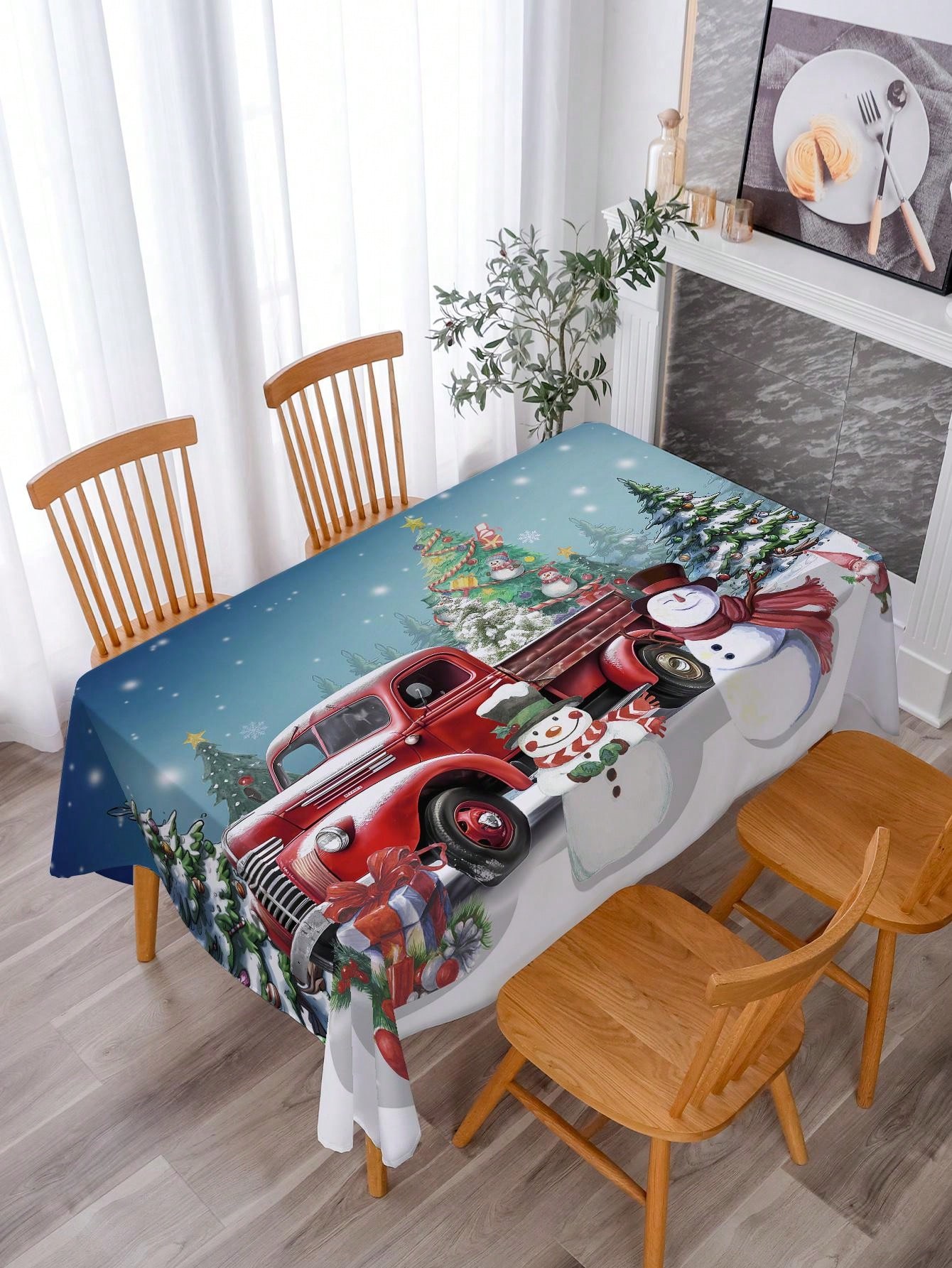 1pc Christmas Pattern Printed Tablecloth | SHEIN USA