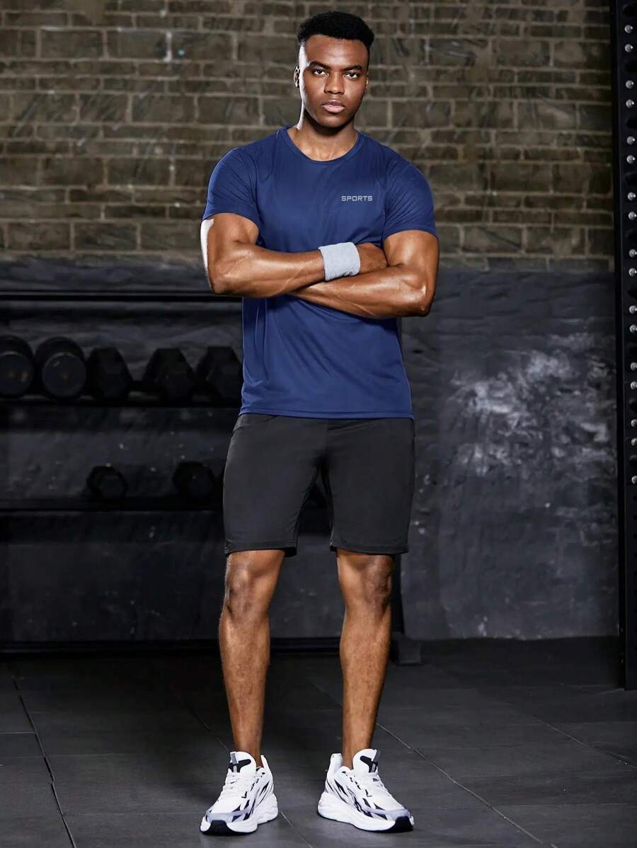 2pcs/Set Men's Sports Outfit Gym Clothes Men, Athletic Suit, Tracksuit ...