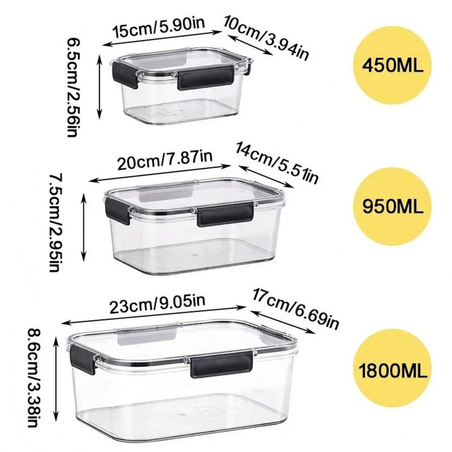 Food Storage Containers Set With Lids, Plastic Leak-Proof Containers ...