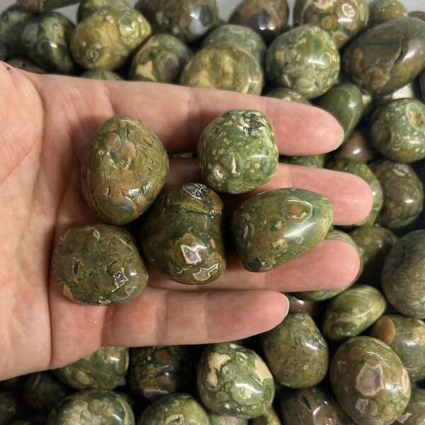 20-30mm Tumble Stone Wholesale Bulk Spiritual Products Green Rhyolite ...