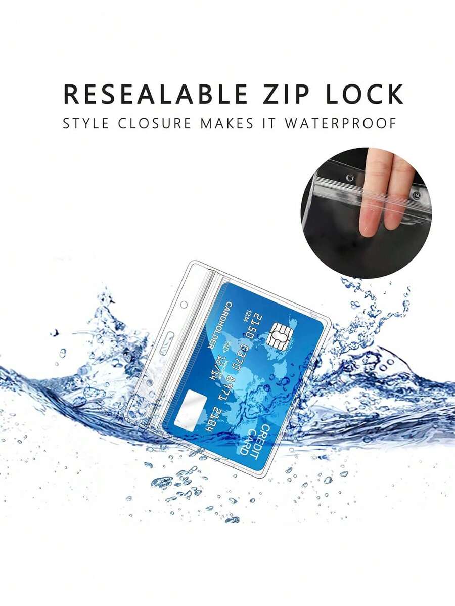 12pcs Badge Holder, Horizontal Badge Holder With Lanyard, Premium Clear ...