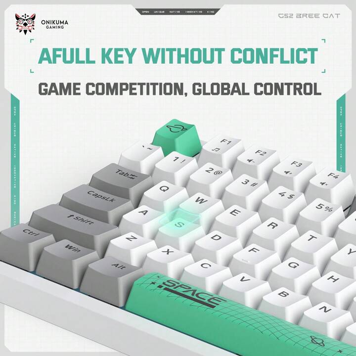 ONIKUMA G38 White Portable Gaming Keyboard LED Backlit Fashion Button ...