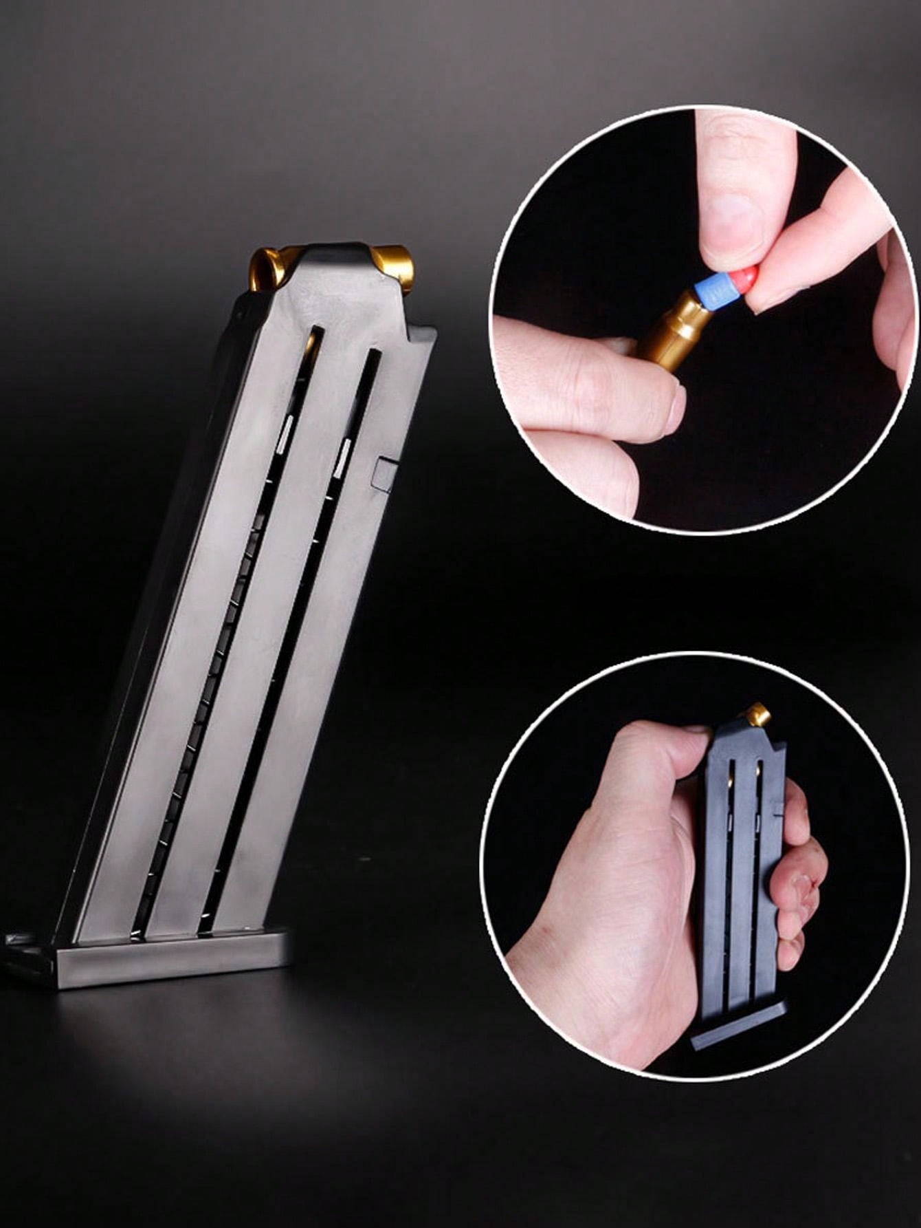 1pc Random Color Realistic Handgun With Ejecting Cartridges & Soft ...