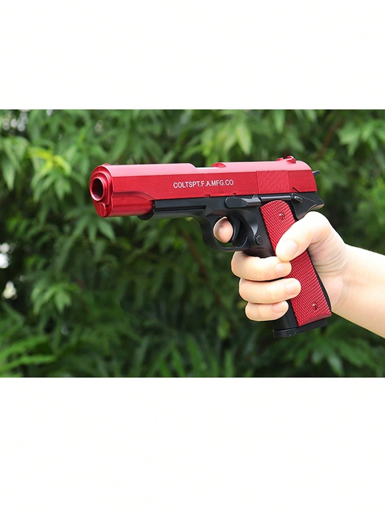 1pc Random Color Realistic Handgun With Ejecting Cartridges & Soft ...