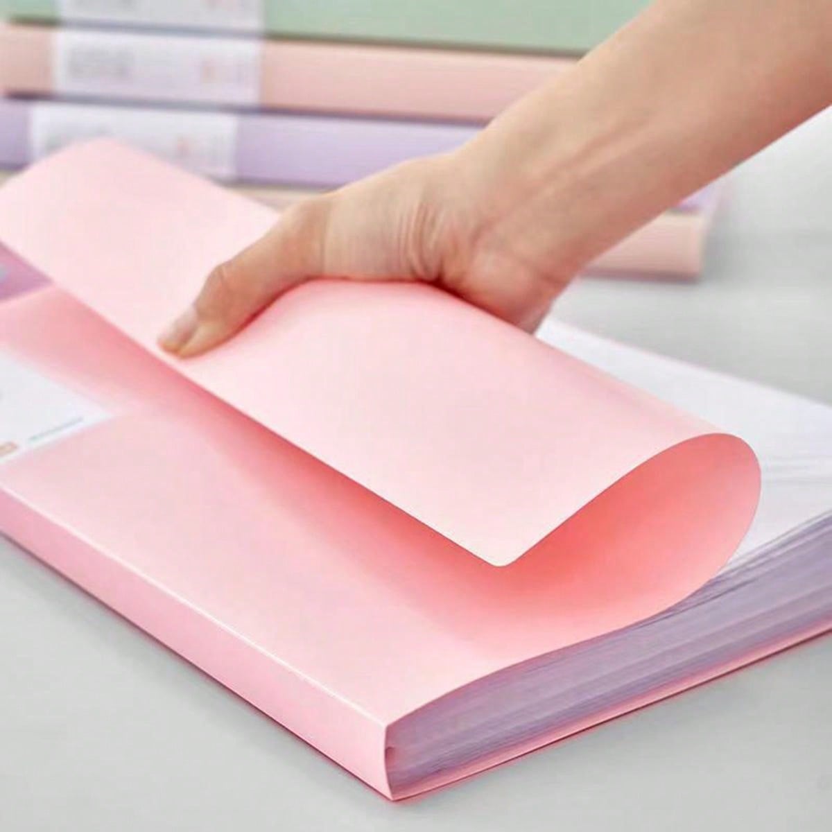 A4 Morandi Information Book Folder Transparent Insert Multi-layer Music ...