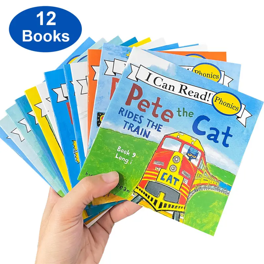 12PCS Phonetic English Picture Book For Children To Learn Short And ...