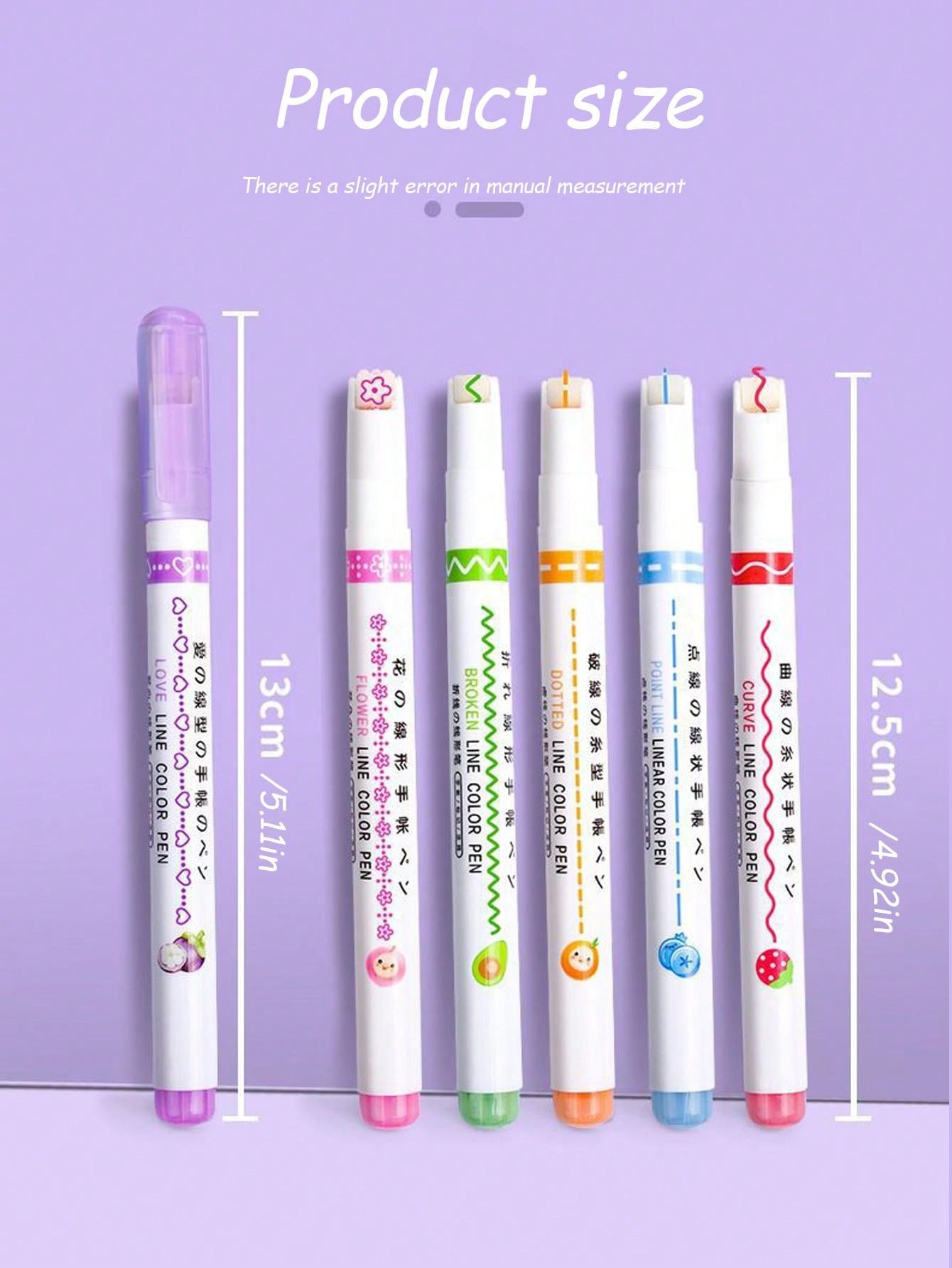 6-pack Of Flower-shaped Contour Student Double-ended Highlighters ...
