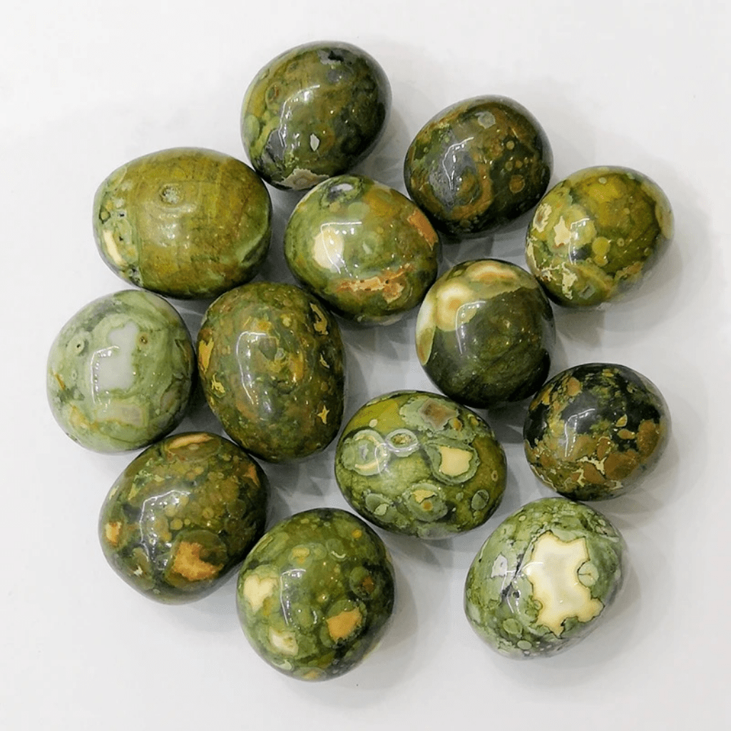 20-30mm Tumble Stone Wholesale Bulk Spiritual Products Green Rhyolite ...
