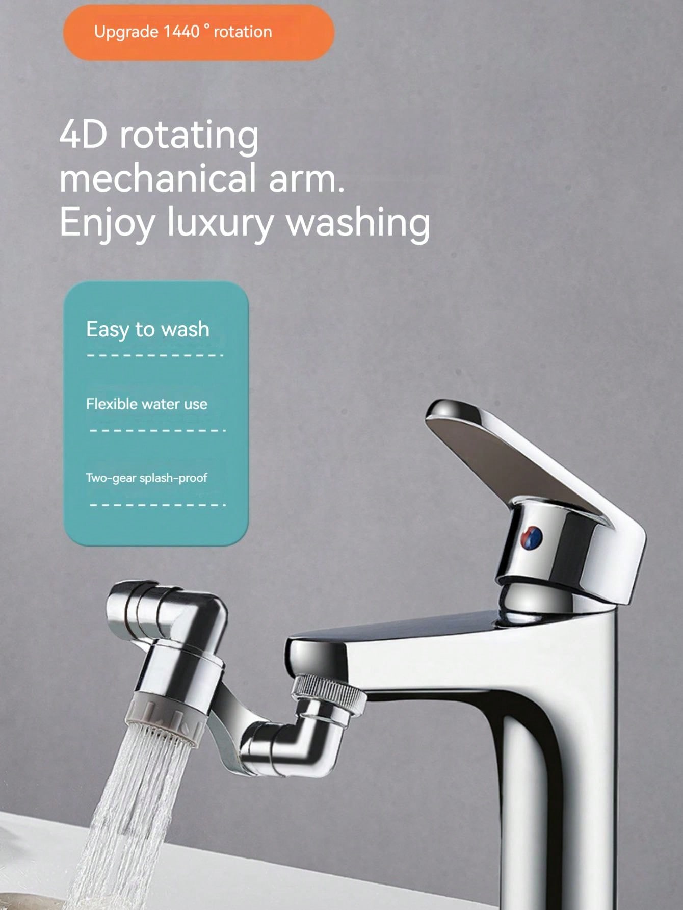 Mechanical Arm Universal Faucet Extender With Rotatable Water Outlet ...