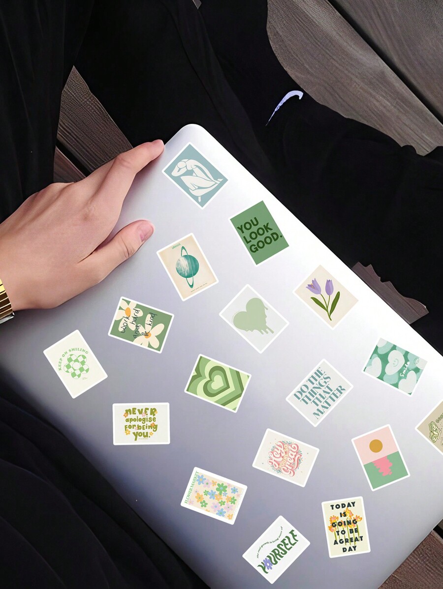 50pcs Mini Postcard Stickers, Motivational Aesthetic Sticker for ...