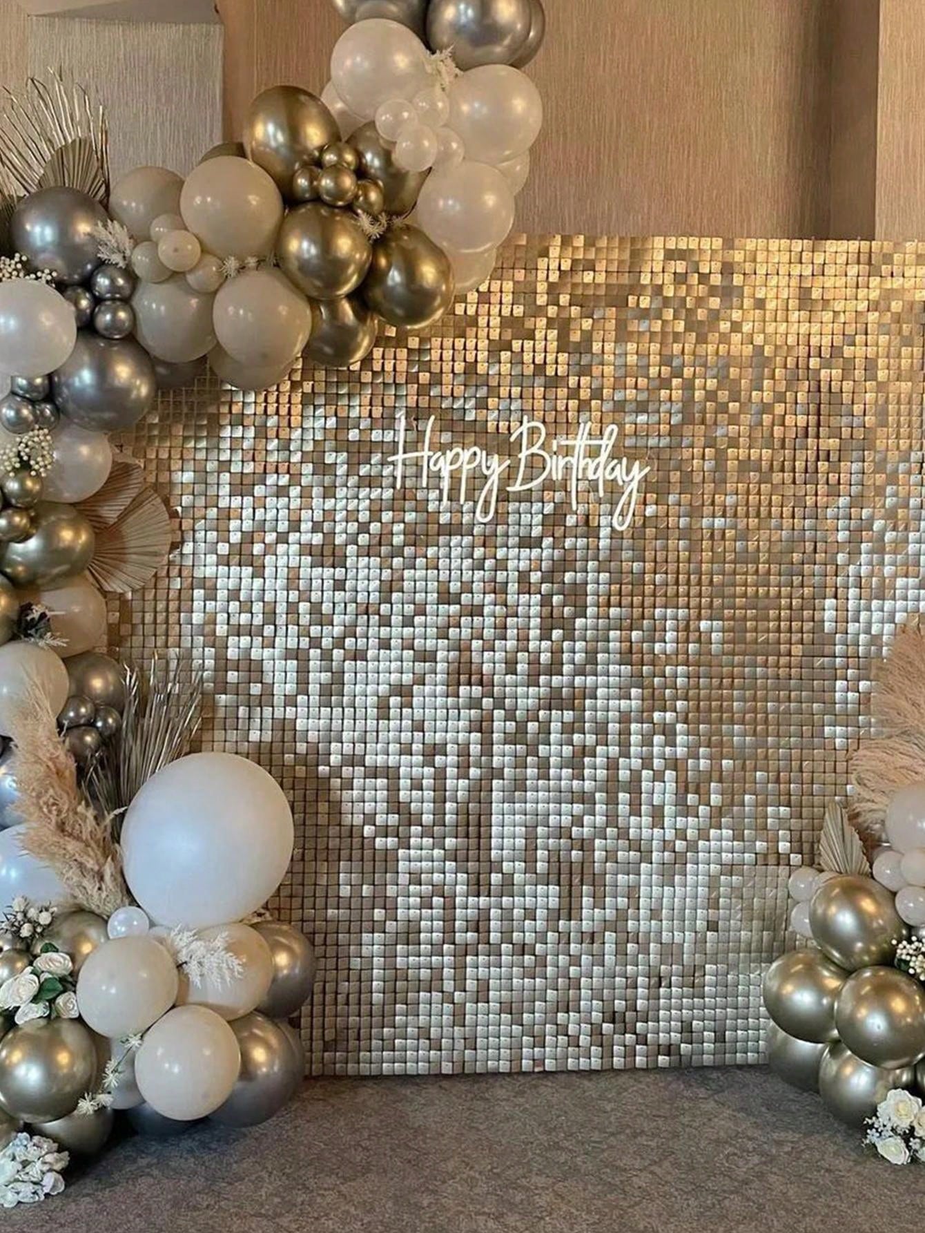 1PC Rose Gold Shimmer Wall Backdrop - 1pc Decorations Panel | Wedding ...