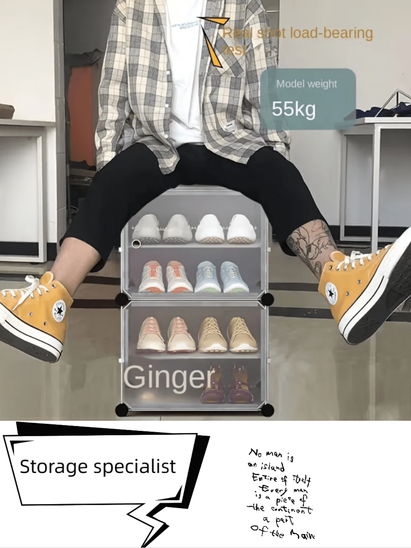 Black Simple Shoe Cabinet Multi-layer Free Combination Assembled ...