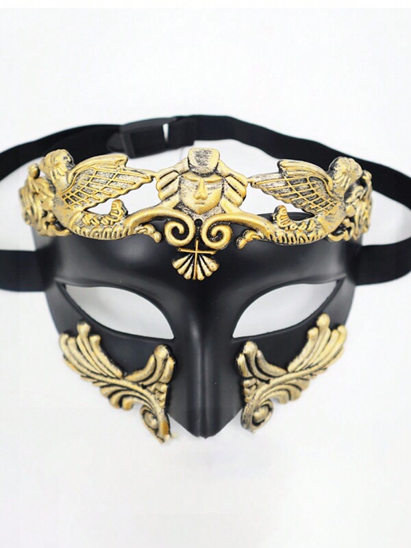Black Ancient Greek & Roman Mask For Masquerade, Performance Or Party ...