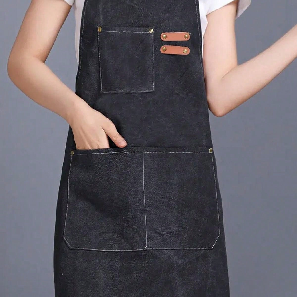 1pc Custom Cooking Apron Dress Canvas Aprons Kicken Folding BBQ Leather ...