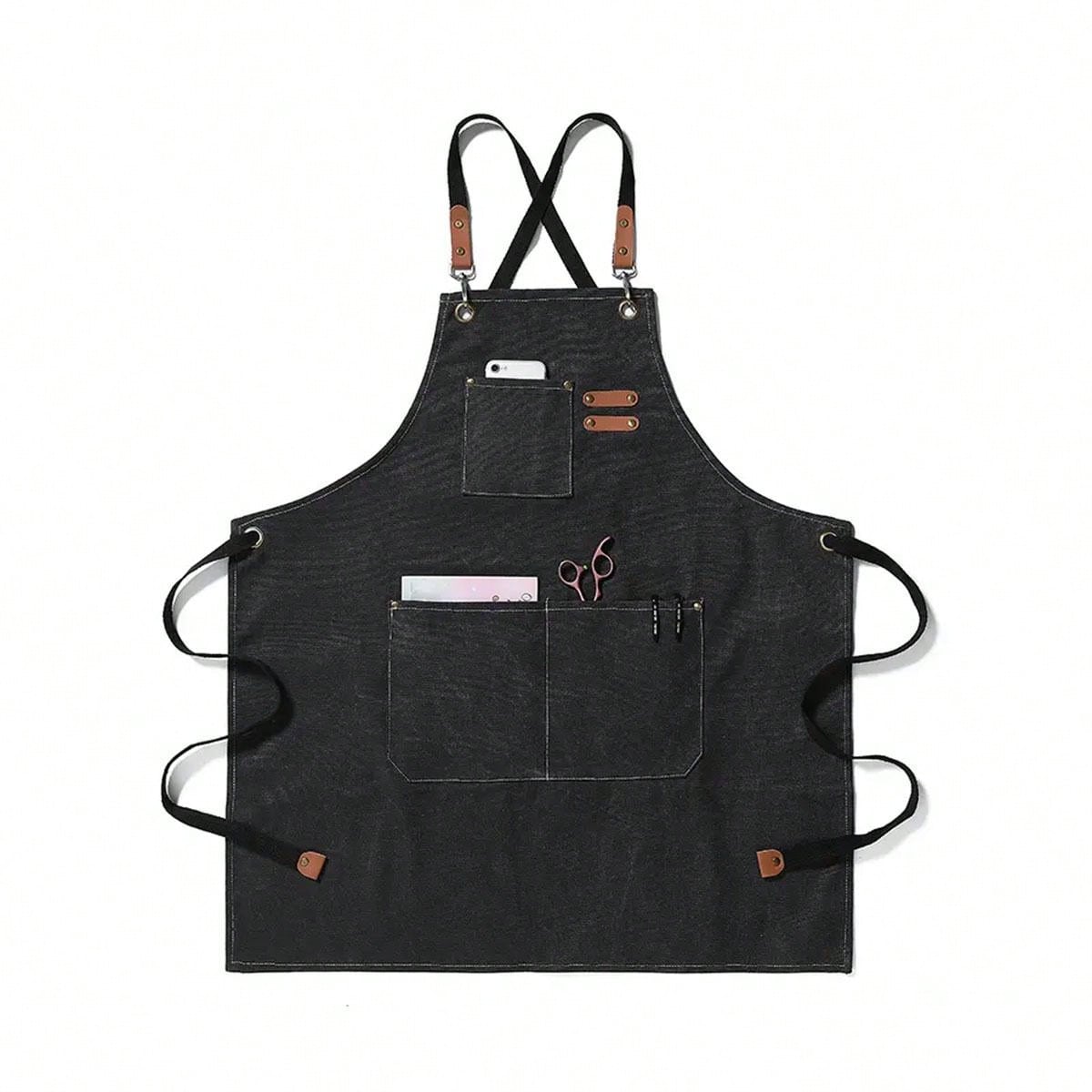 1pc Custom Cooking Apron Dress Canvas Aprons Kicken Folding BBQ Leather ...
