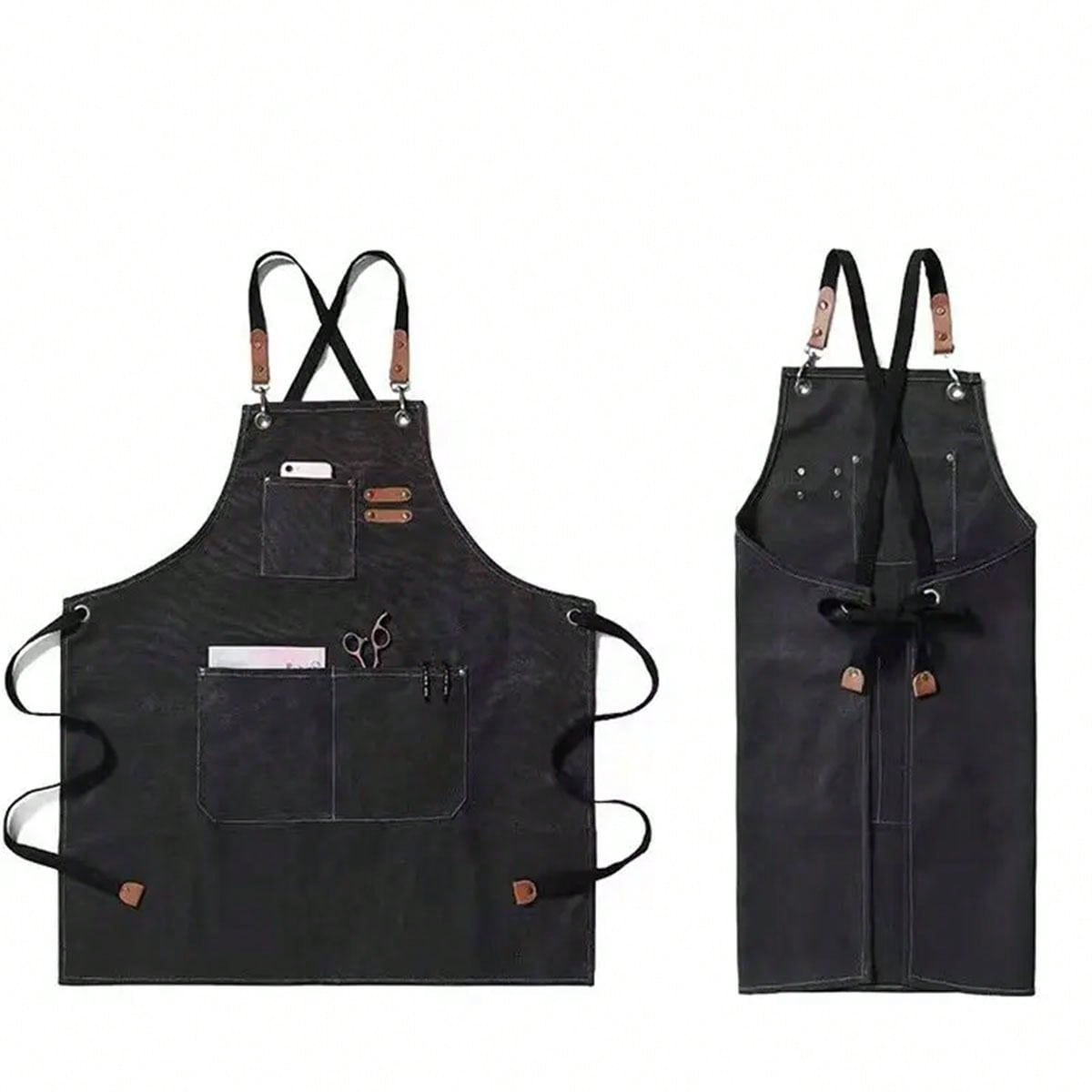 1pc Custom Cooking Apron Dress Canvas Aprons Kicken Folding BBQ Leather ...