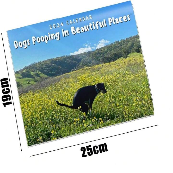 2024 Calendar - Dogs Pooping Calendar 2024 Wall Calendar Funny Calendar ...
