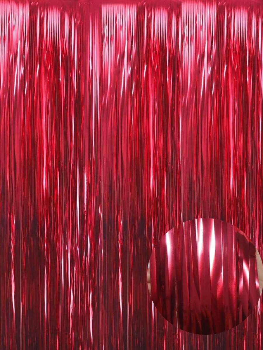 1/2/3pcs Pack Photo Booth Backdrop Foil Curtain Tinsel Backdrop ...