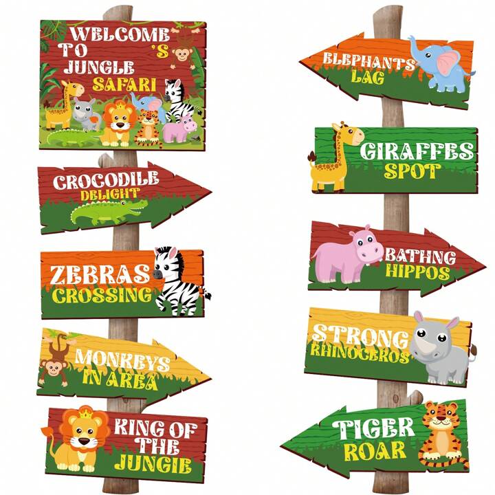 Birthday Welcome Sign Custom Poster Jungle Safari Animals, 56% OFF