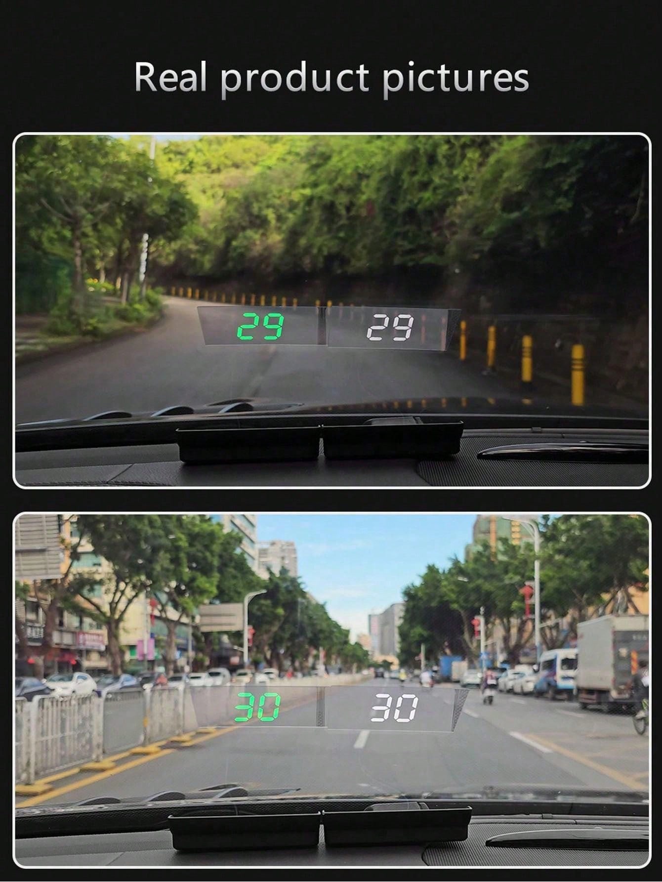 1pc Black Hud Speed Display With Mph Measurement, Large Font Size For ...