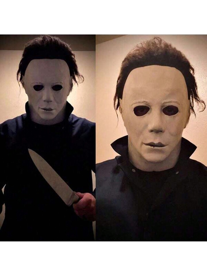 Adult Halloween Mask, Men's Horror Role-playing Costume Prop With White ...