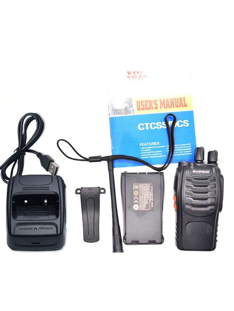 1pc Long Range Civilian Two Way Radio, Model BF-888S, Portable ABS ...