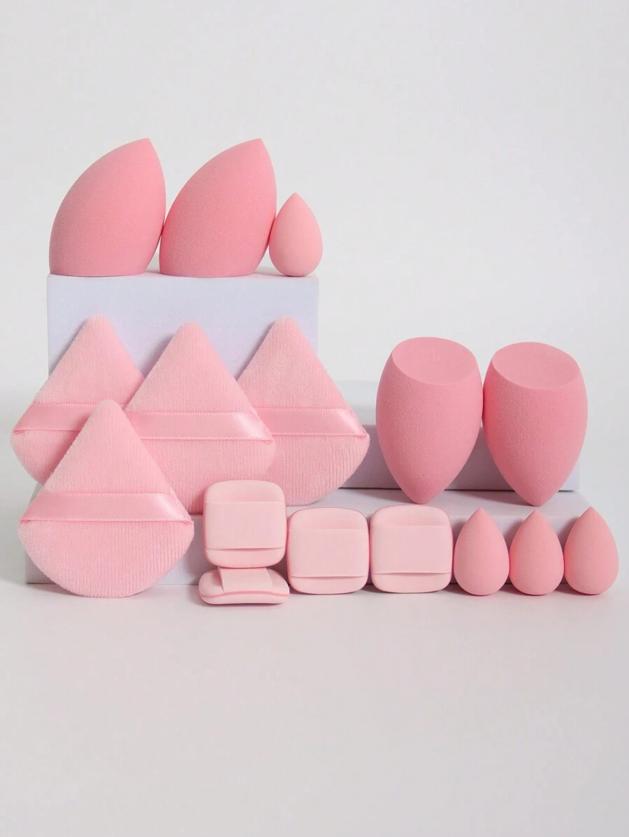 16 Stück Make-up-Werkzeug-Set. Besteht aus 4 Stück Dreieck-Loser-Puder ...