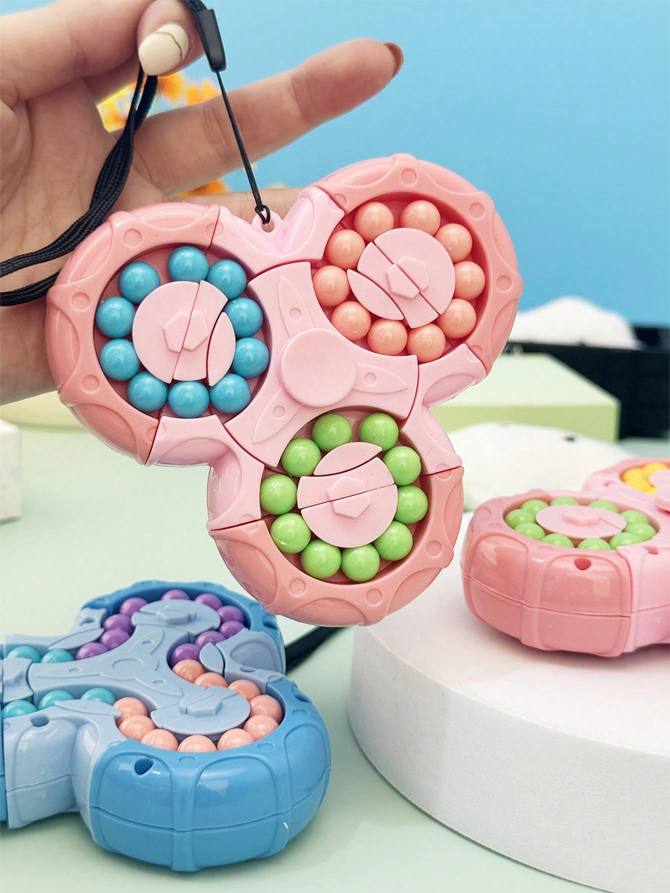 1pc Rubix Cube-shaped Fidget Toy With Six Rotating Sides, Stress Relief ...