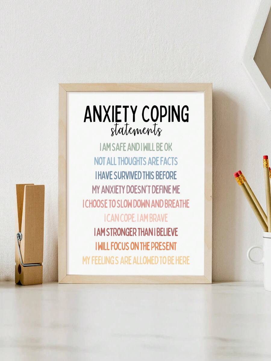 1pc Emotional Regulation Poster Decoration, Anxiety Coping Skills ...