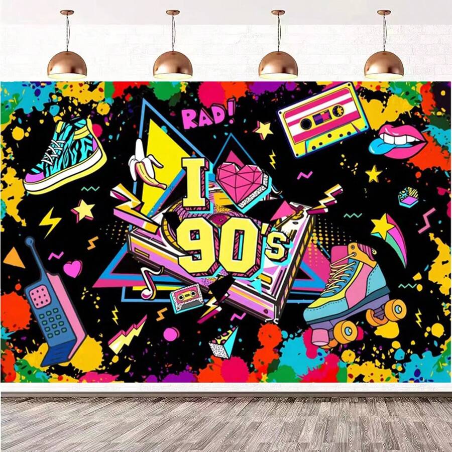 80s 90s 2000s 5x3ft Vinyl Disco Party Backdrop Retro Disco Party ...