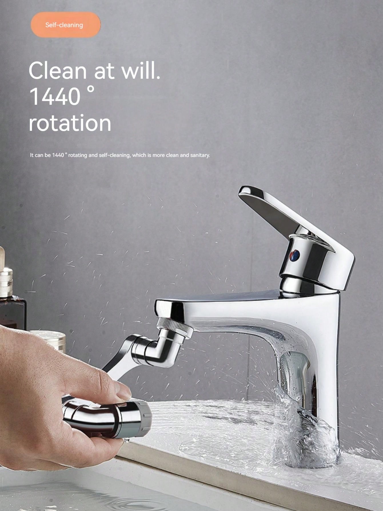 Mechanical Arm Universal Faucet Extender With Rotatable Water Outlet ...