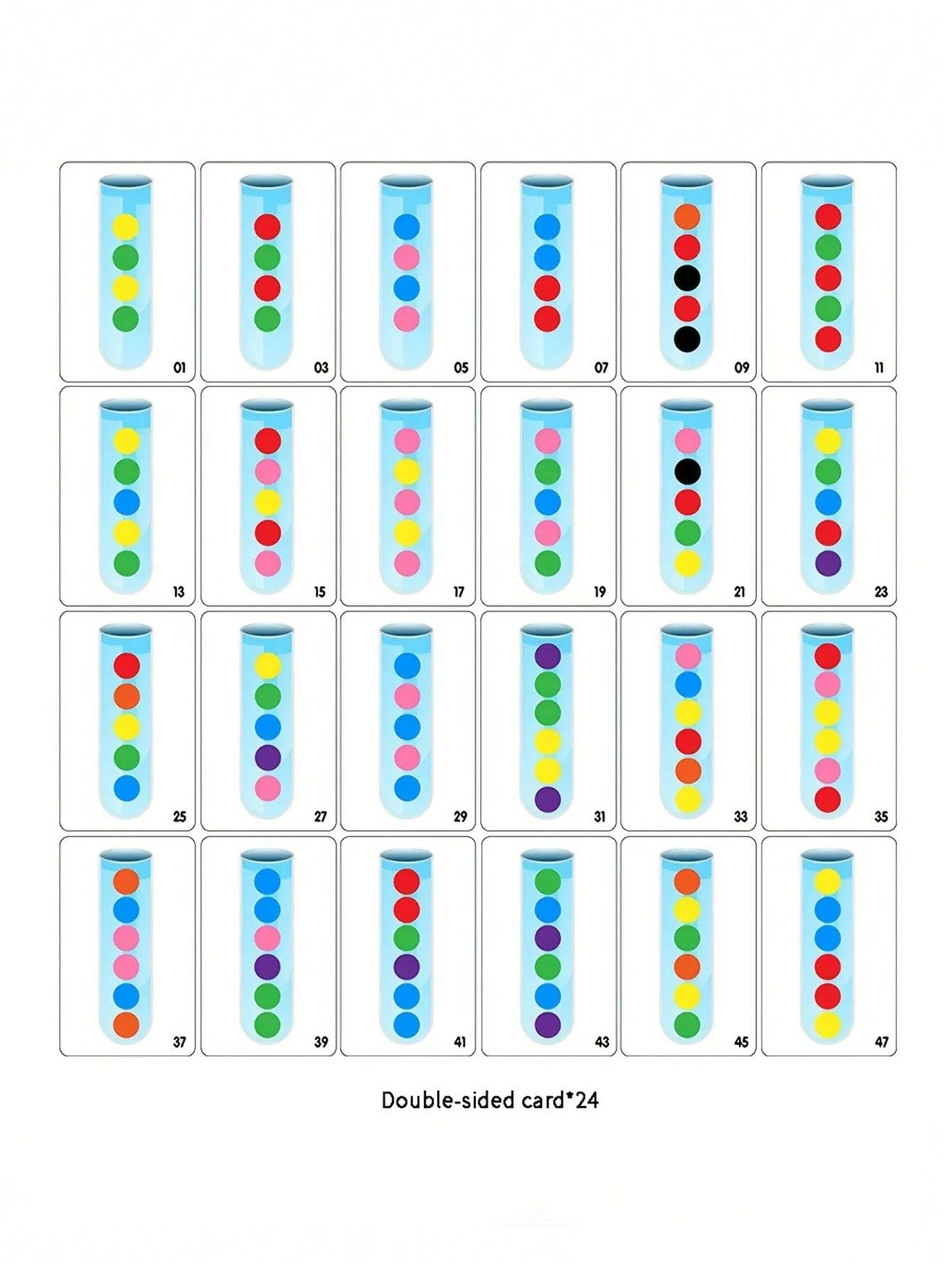 1set Children's Beads & Balls & Test Tubes Sorting Toy Set For Early ...