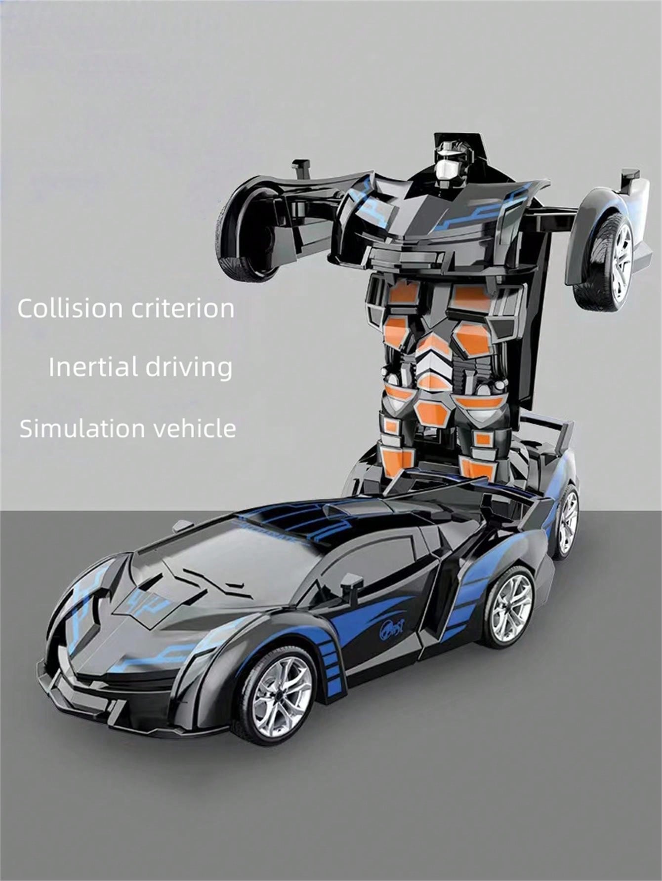 Blue 1pc Transformation Toy Car, Reversion Car, Inertia Car ...